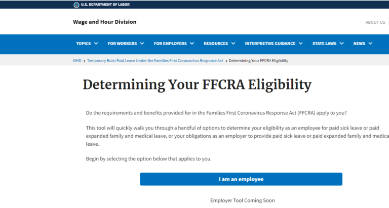 US DOL Launches Employee Tool for Determining FFCRA Leave - Payroll ...